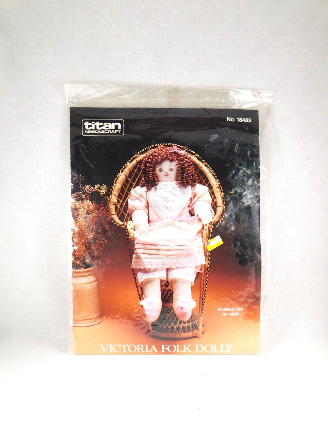Doll Kit "victoria Folk Dolly" by Titan Needlecraft, Copy 1990, #18483 ...