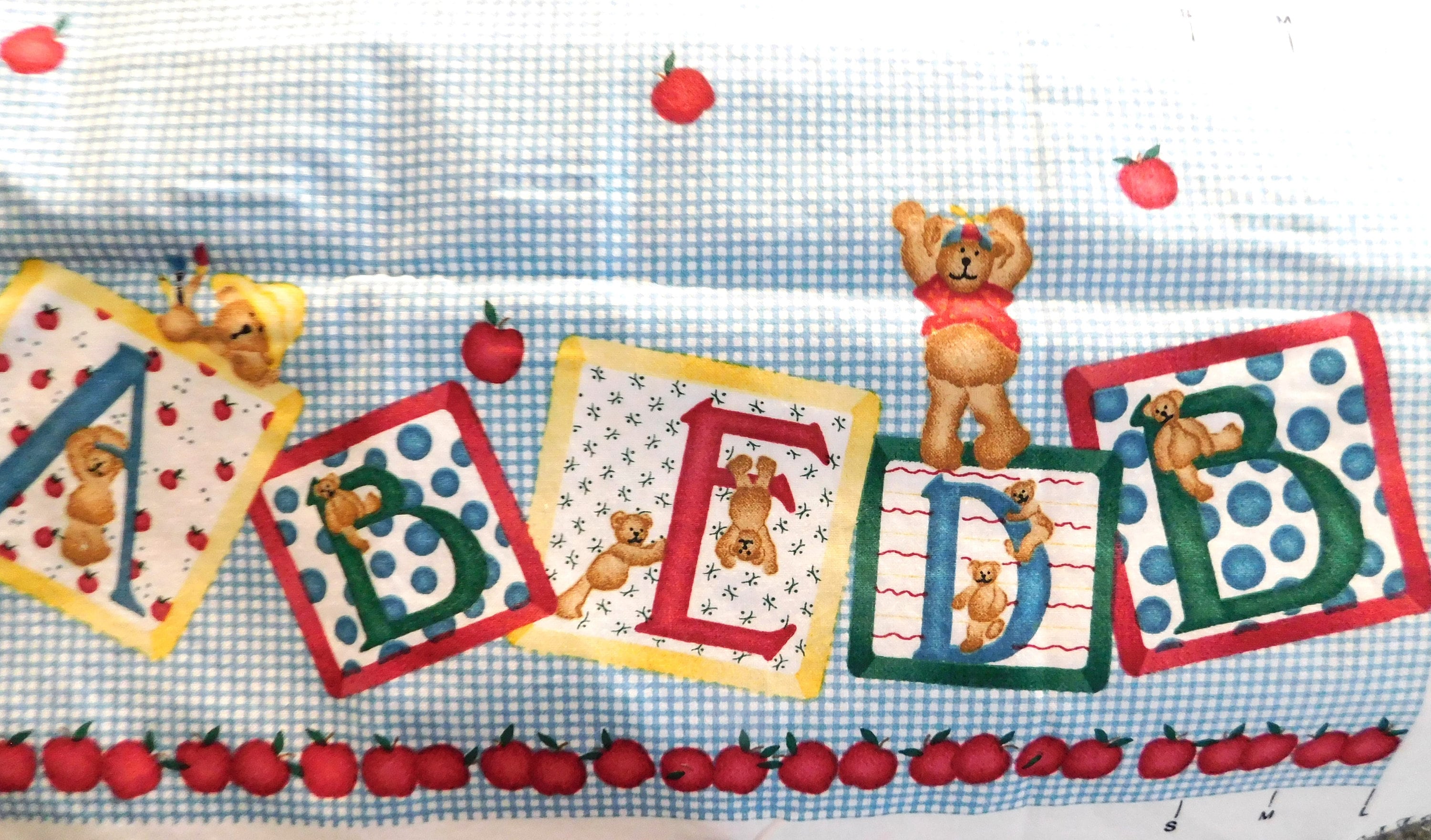 Vintage 1997 abc Alphabears Vest, Pattern, Fabric & Instructions, Daisy ...