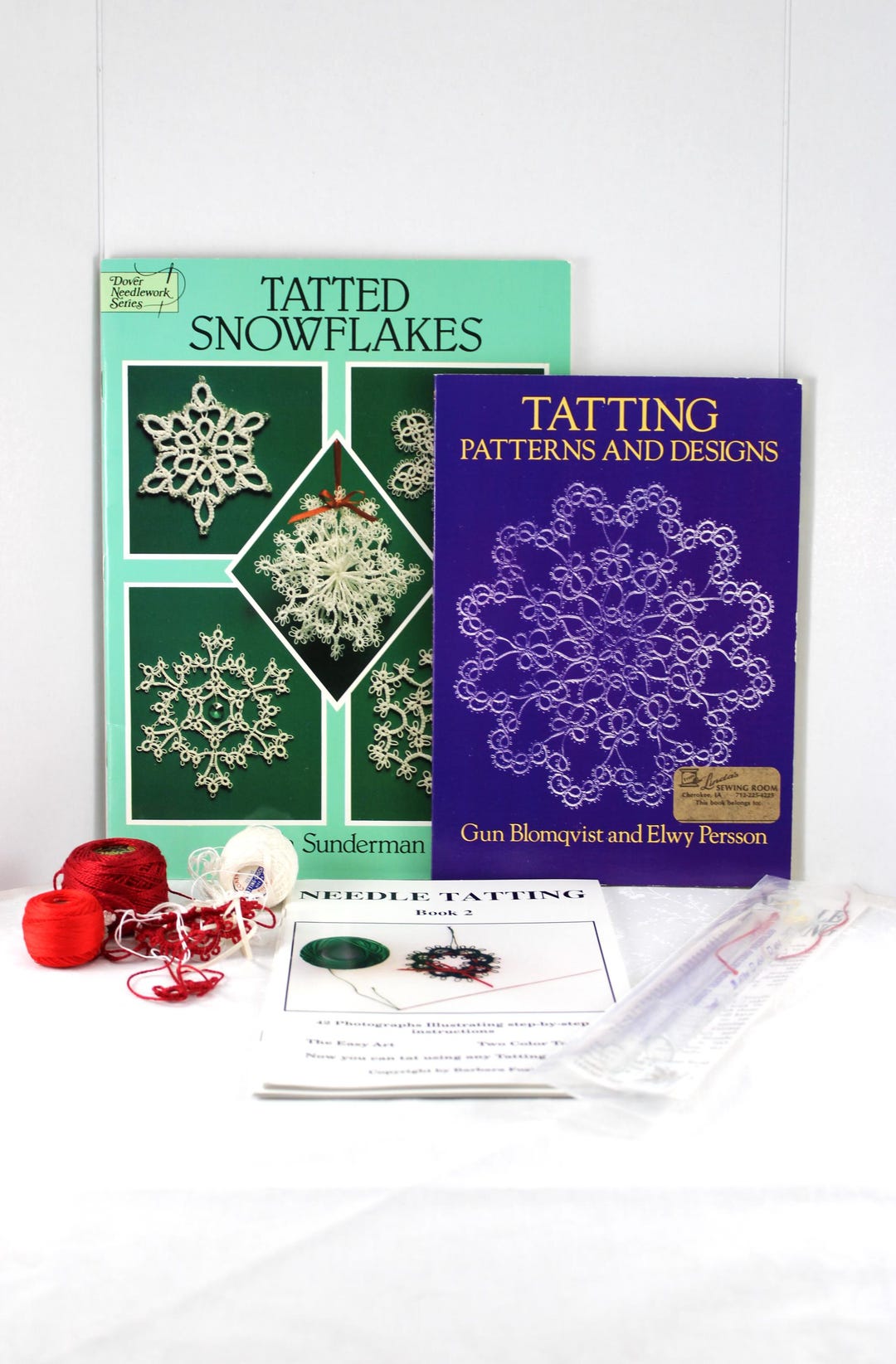 Homemade Vintage Tatting Kit, 1990's, Four Tutorial Books, Two Tatting ...