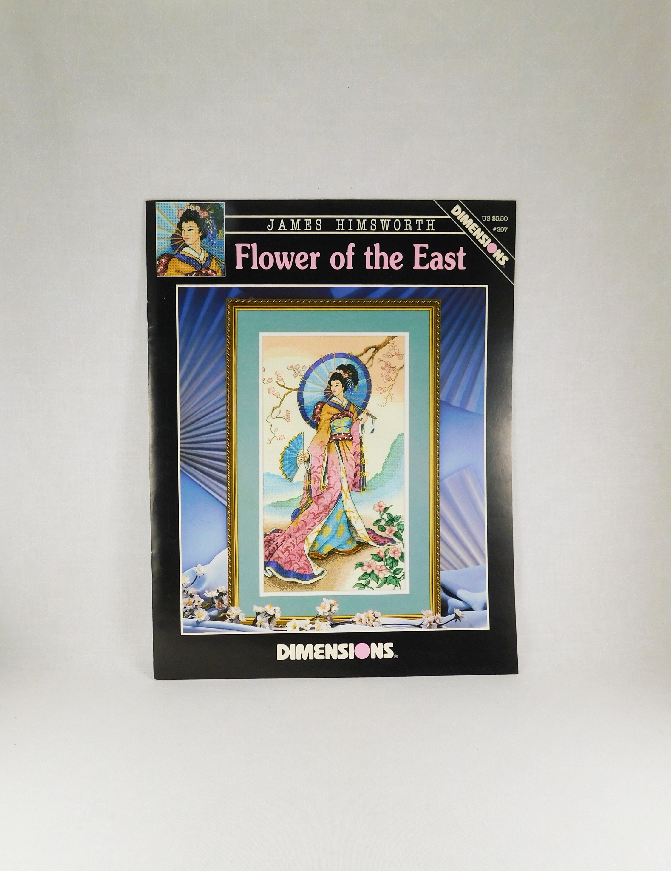 Vintage 1998 James Himsworth Cross Stitch Leaflet, flower of the East ...