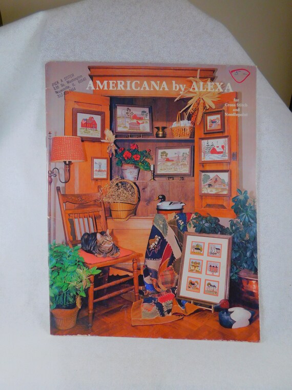 Vintage Cross Stitch Booklet Americana by Alexa by | Etsy