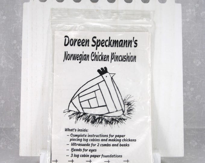 Vintage 1997 Quilted Norwegian Chicken Pincushion Kit by Doreen ...