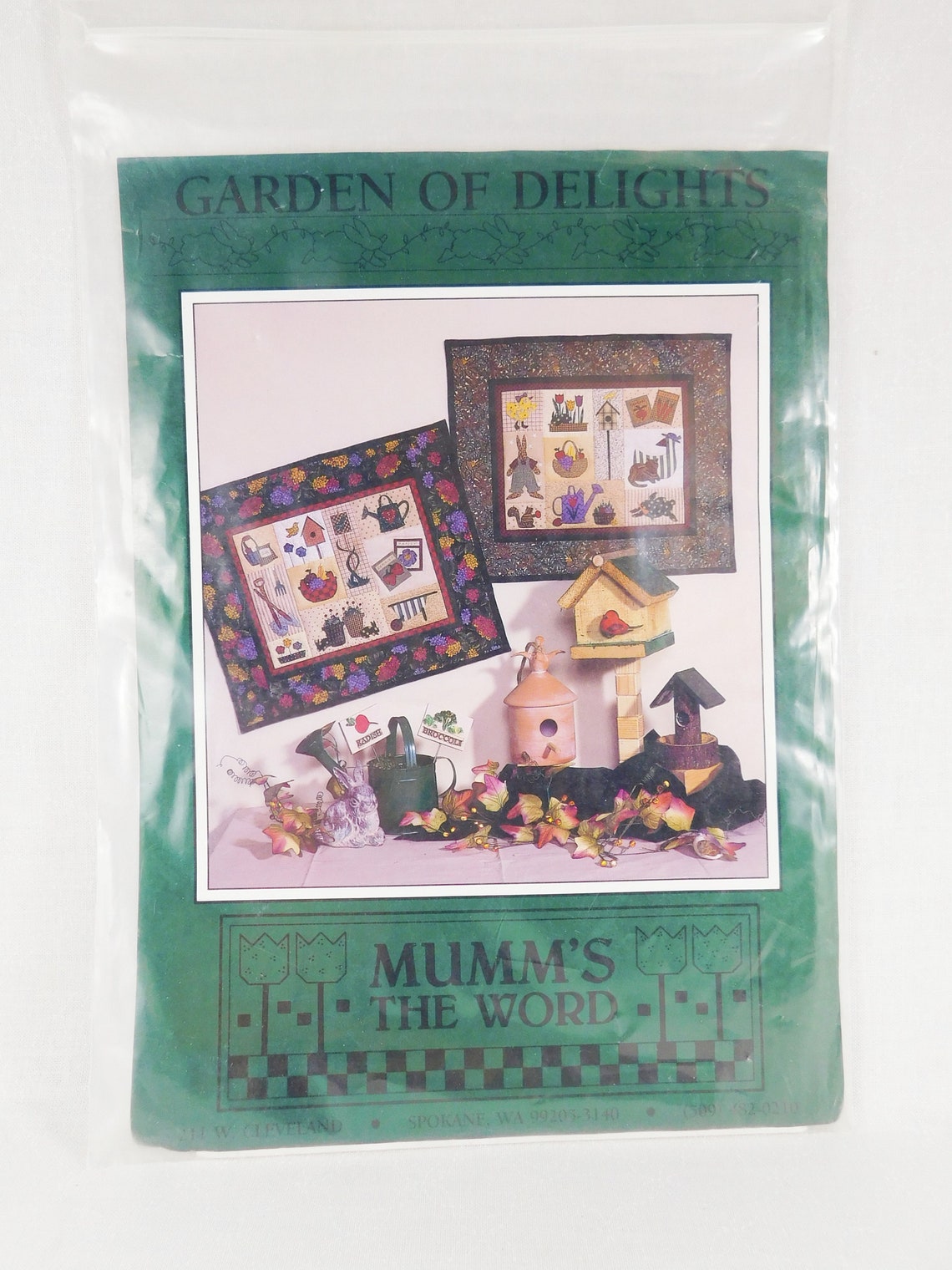 Vintage 1992 garden of Delights Wall Quilts, Two Patterns by Mumm's the ...
