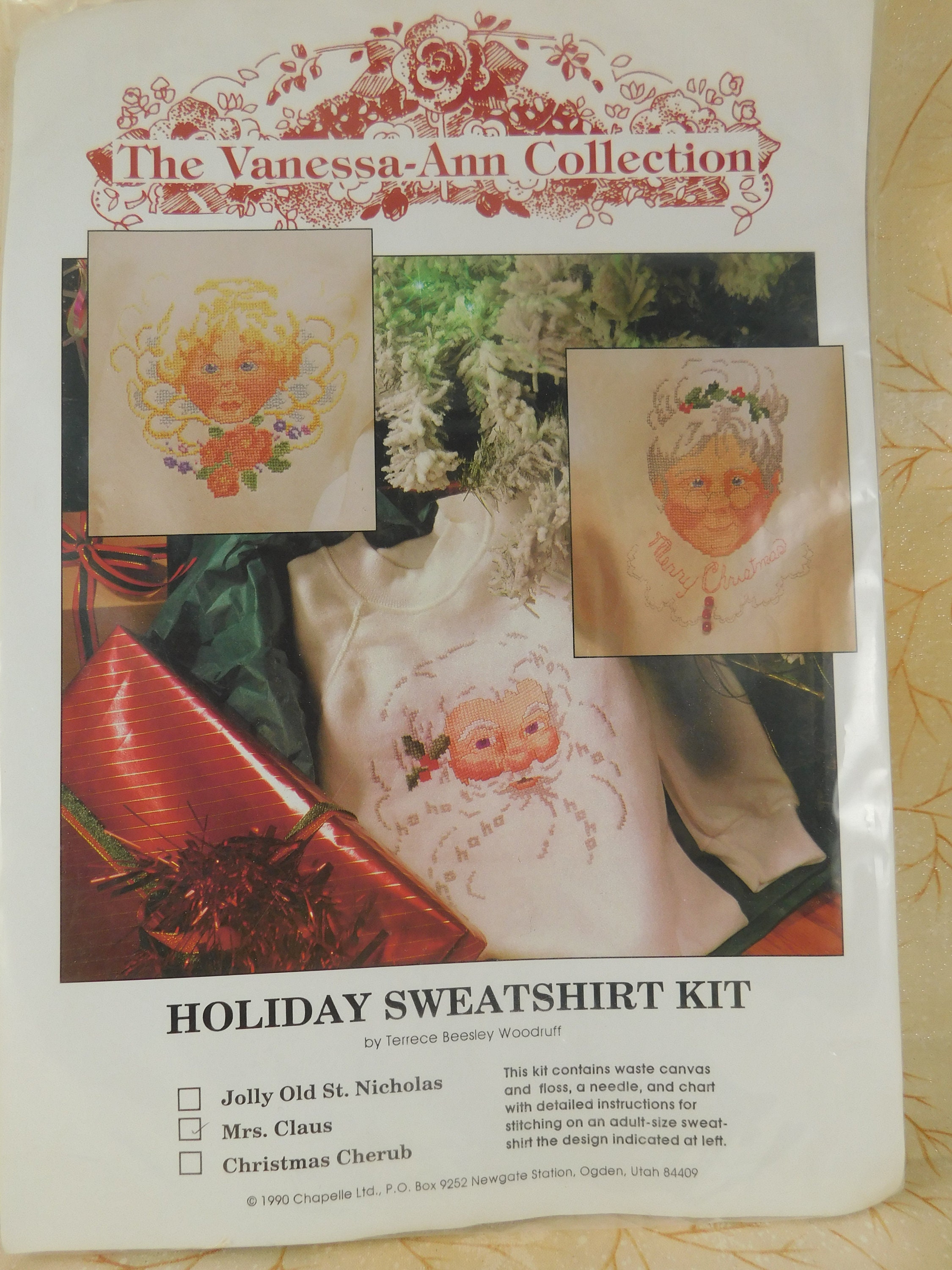 Vintage Vanessa Ann Collection mrs. Claus, Holiday Sweatshirt Kit ...