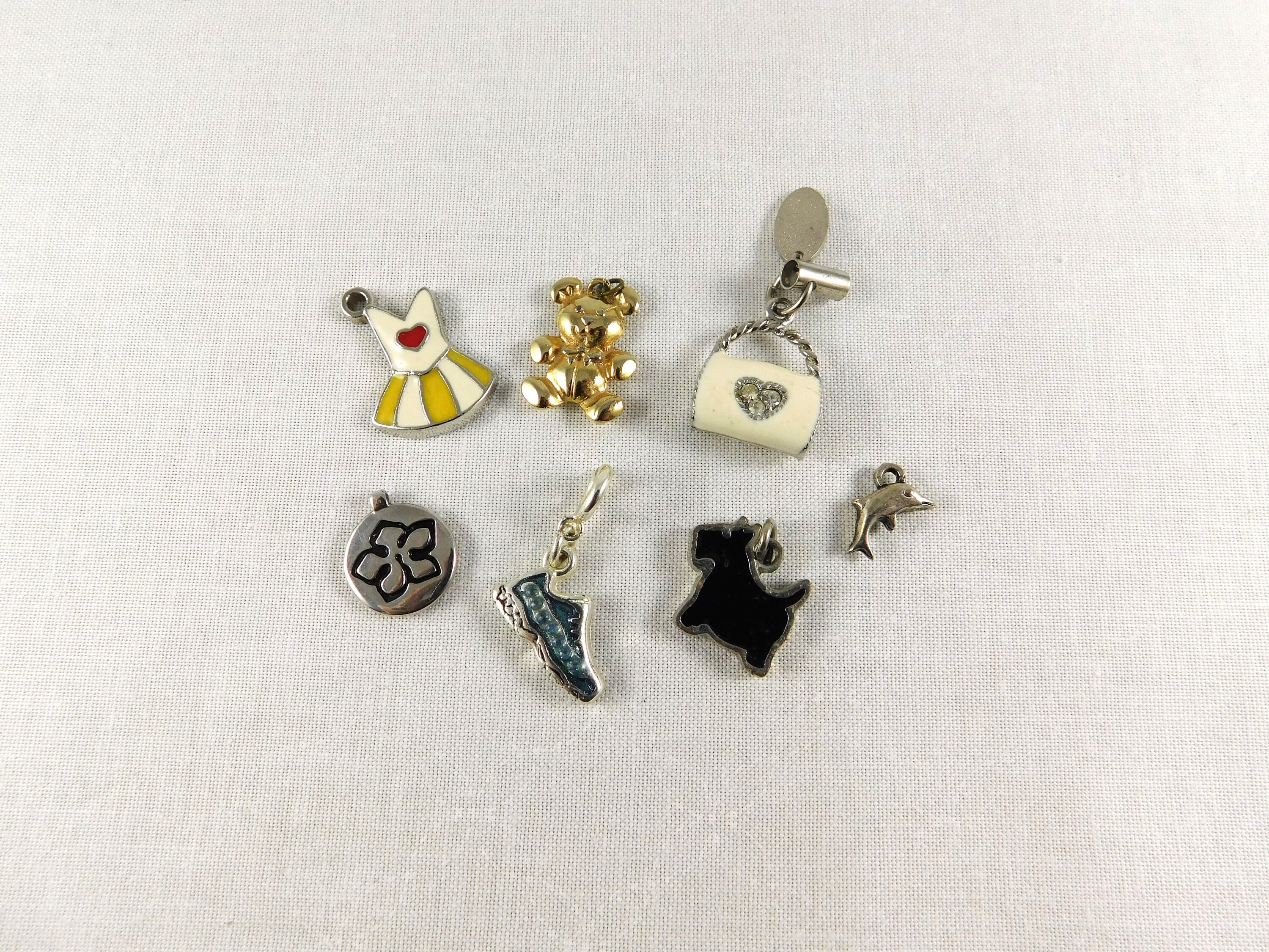 7 Assorted Charms for Girl or Fashion Lady Bracelet, Jewelry Crafting ...