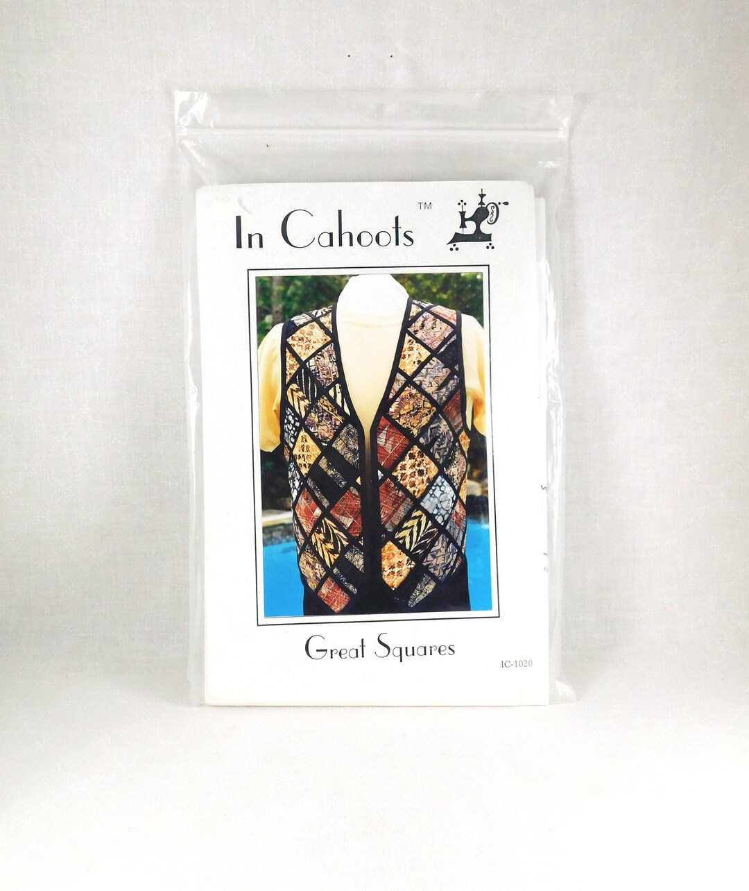 Vintage 1994 in Cahoot's "great Squares" Vest Pattern #IC-1020 ...