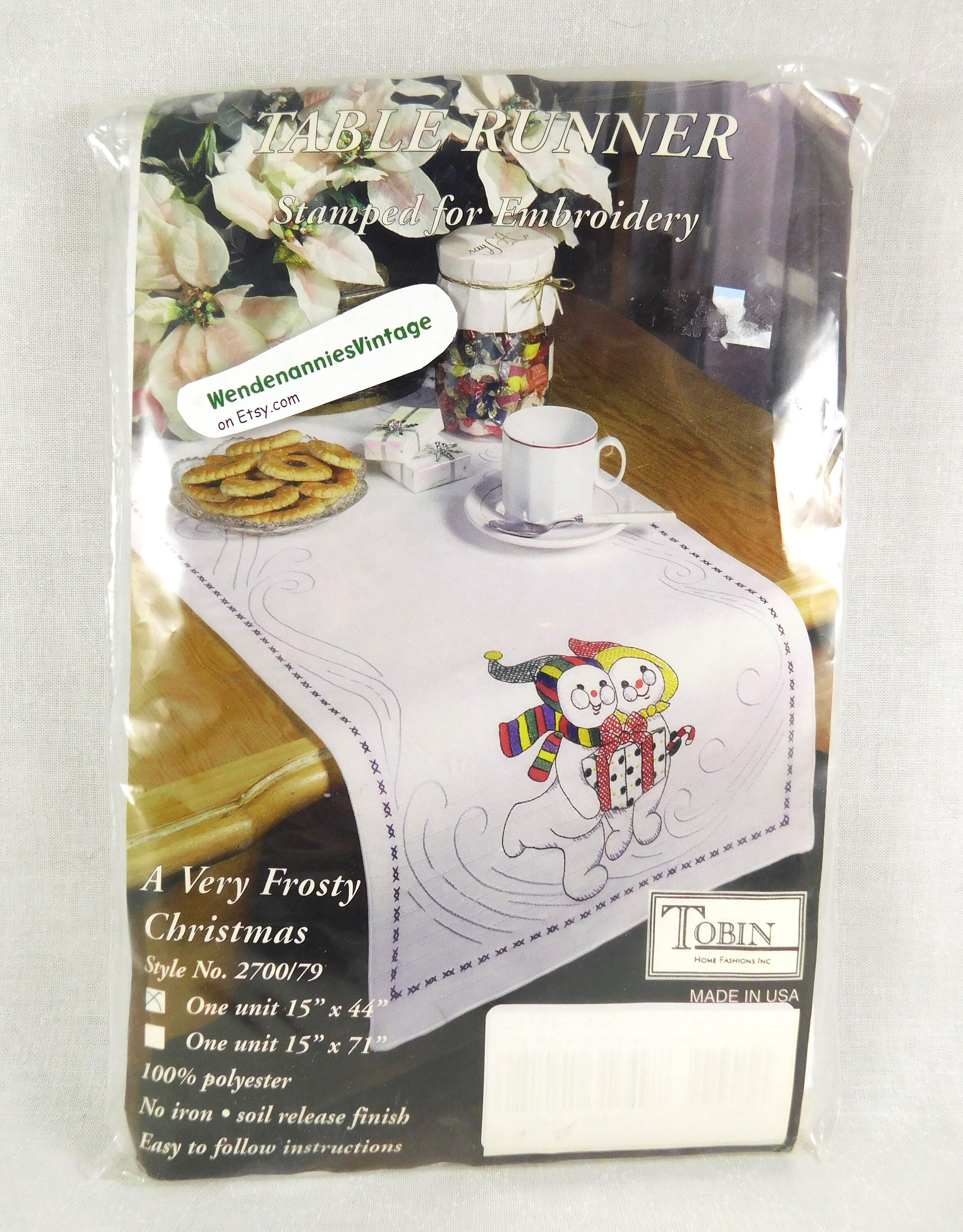 Vintage Snowman Table Runner Kit by Tobin Home Fashions, a Very Frosty ...