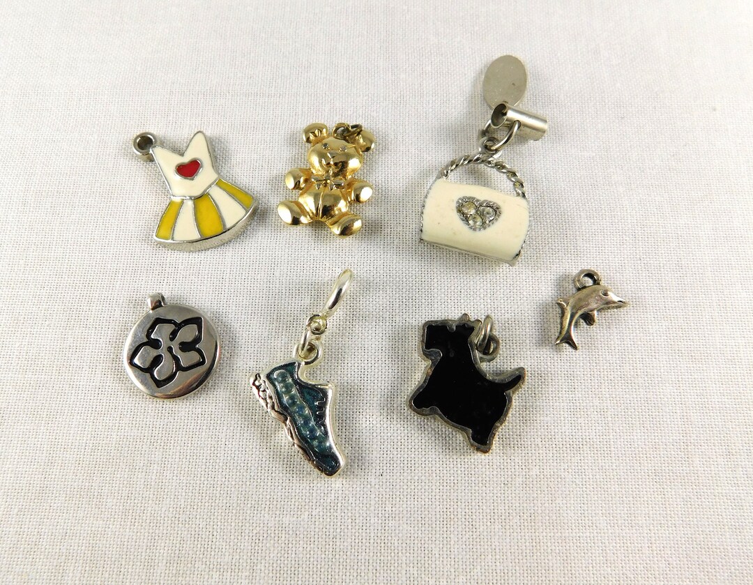 7 Assorted Charms for Girl or Fashion Lady Bracelet, Jewelry Crafting ...