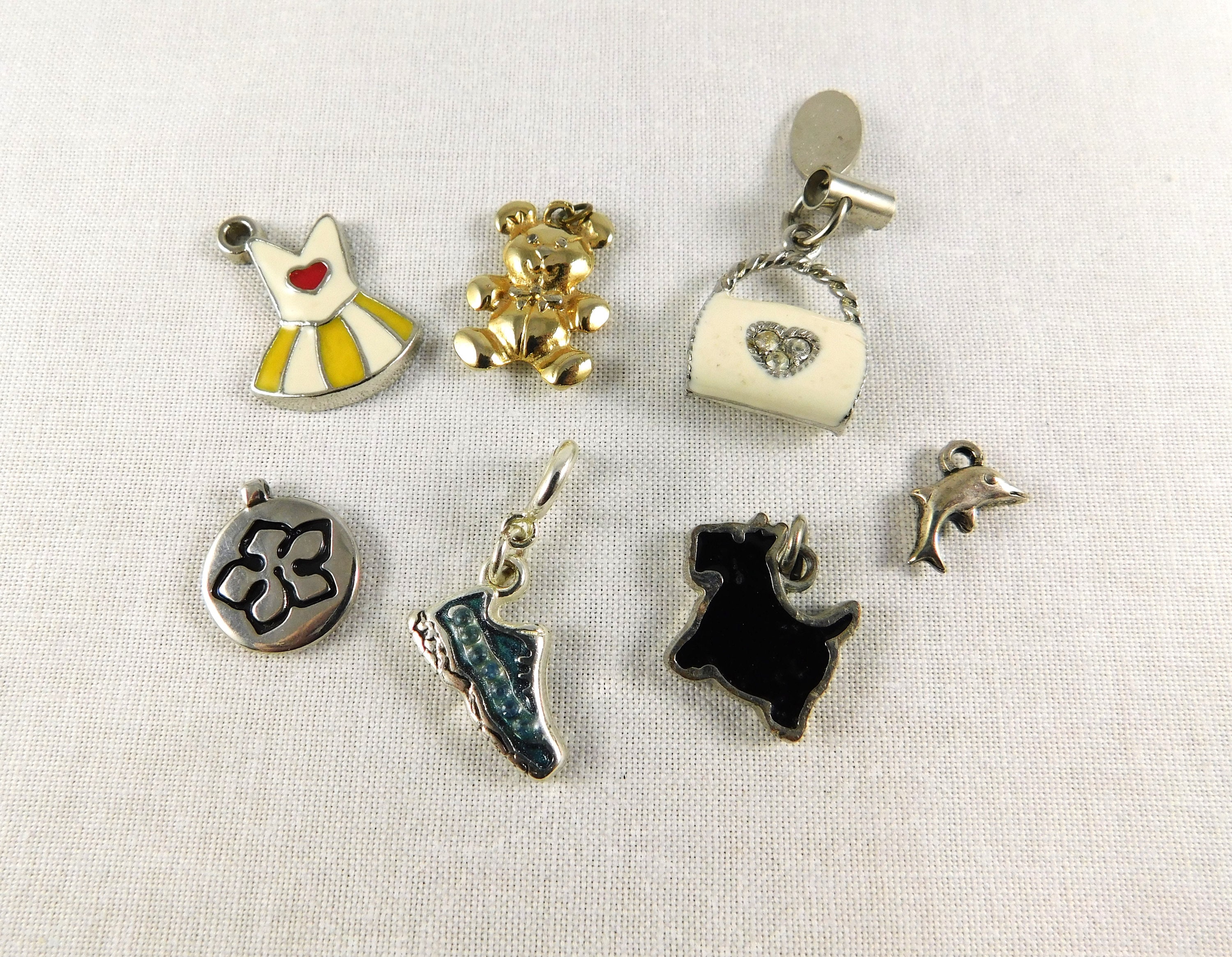 7 Assorted Charms for Girl or Fashion Lady Bracelet, Jewelry Crafting ...