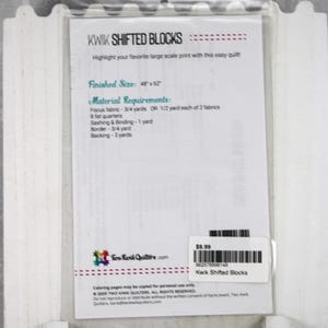 2009 Kwik Shifted Blocks Quilt Pattern: Squares & Flowers (48 X 62) - Etsy