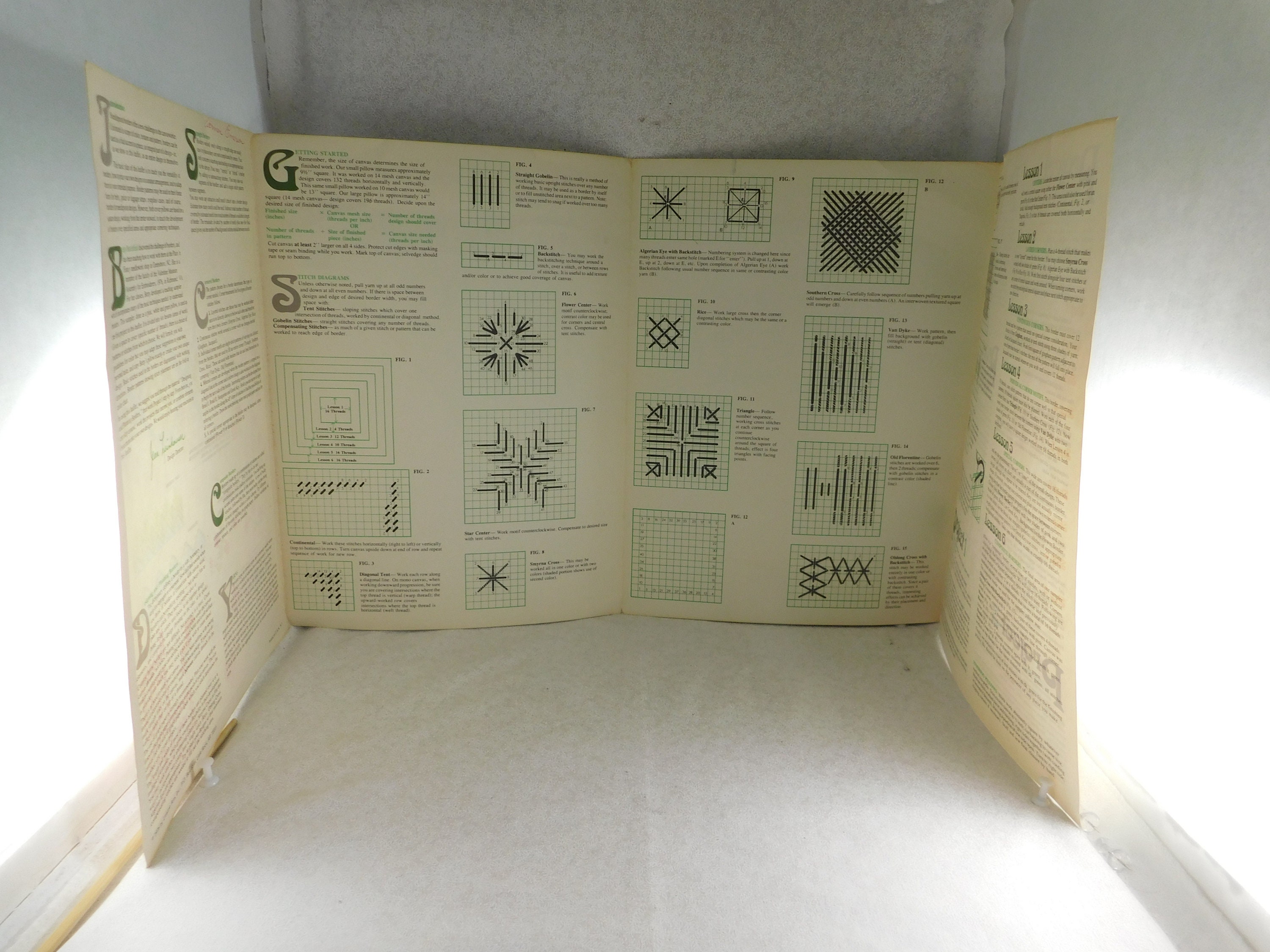 Vintage Needlepoint Borders Fold-out Leaflet by Leisure Arts 68 ...