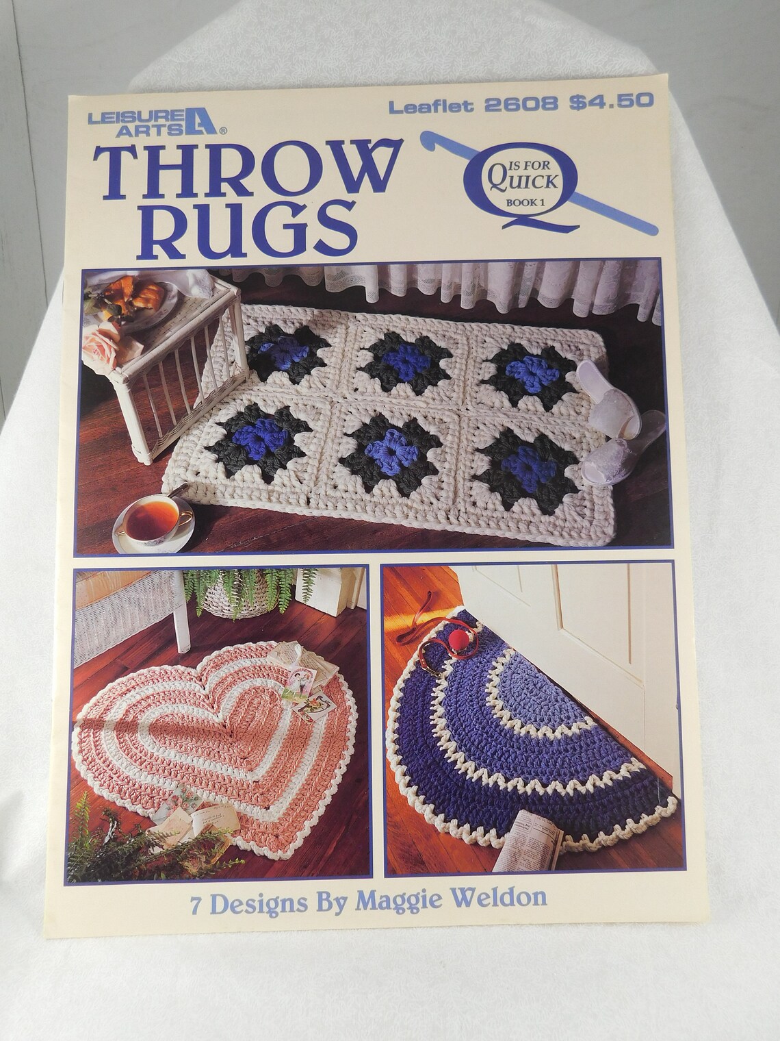 Vintage Crochet Leaflet throw Rugs by Maggie | Etsy