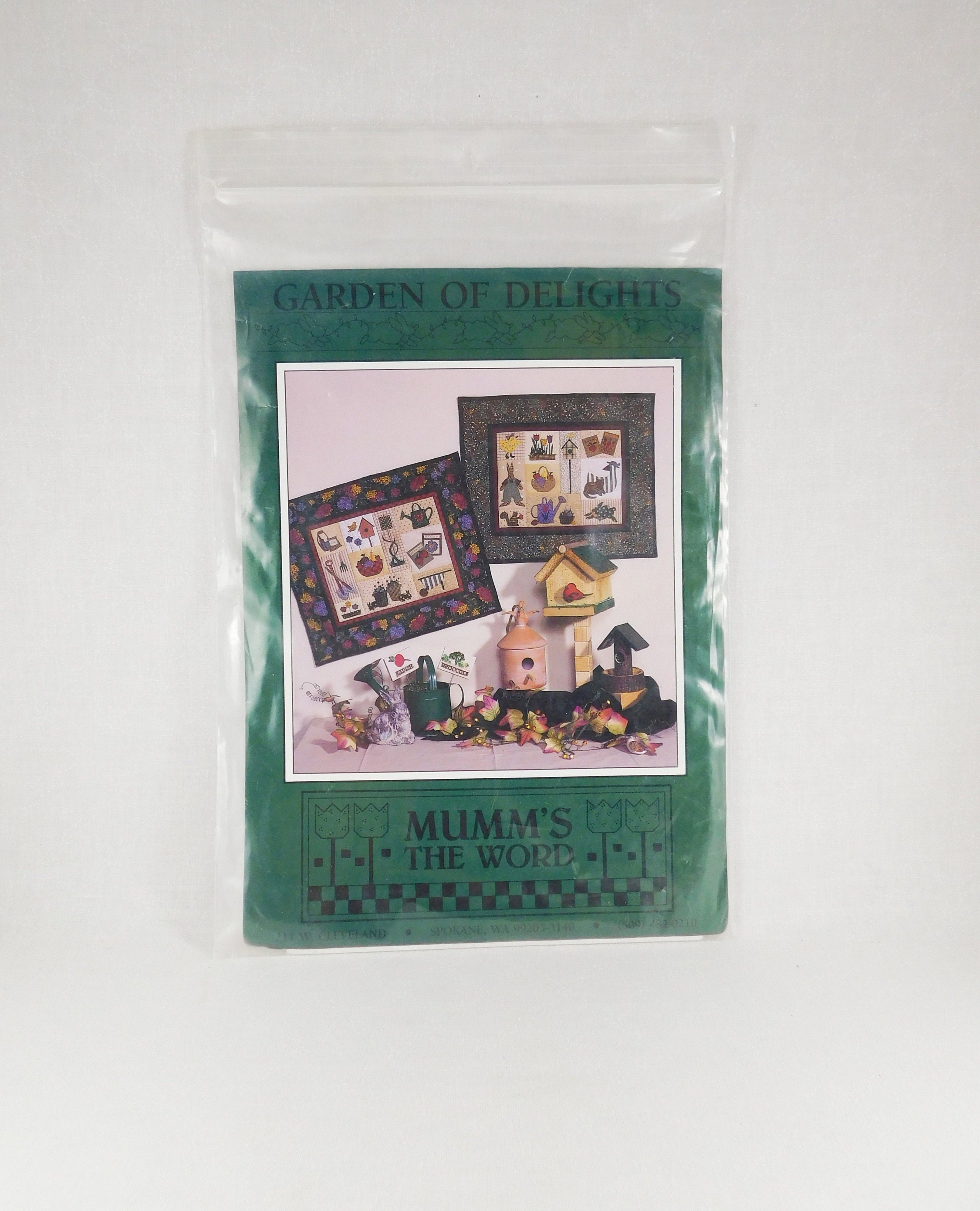 Vintage 1992 garden of Delights Wall Quilts, Two Patterns by Mumm's the ...