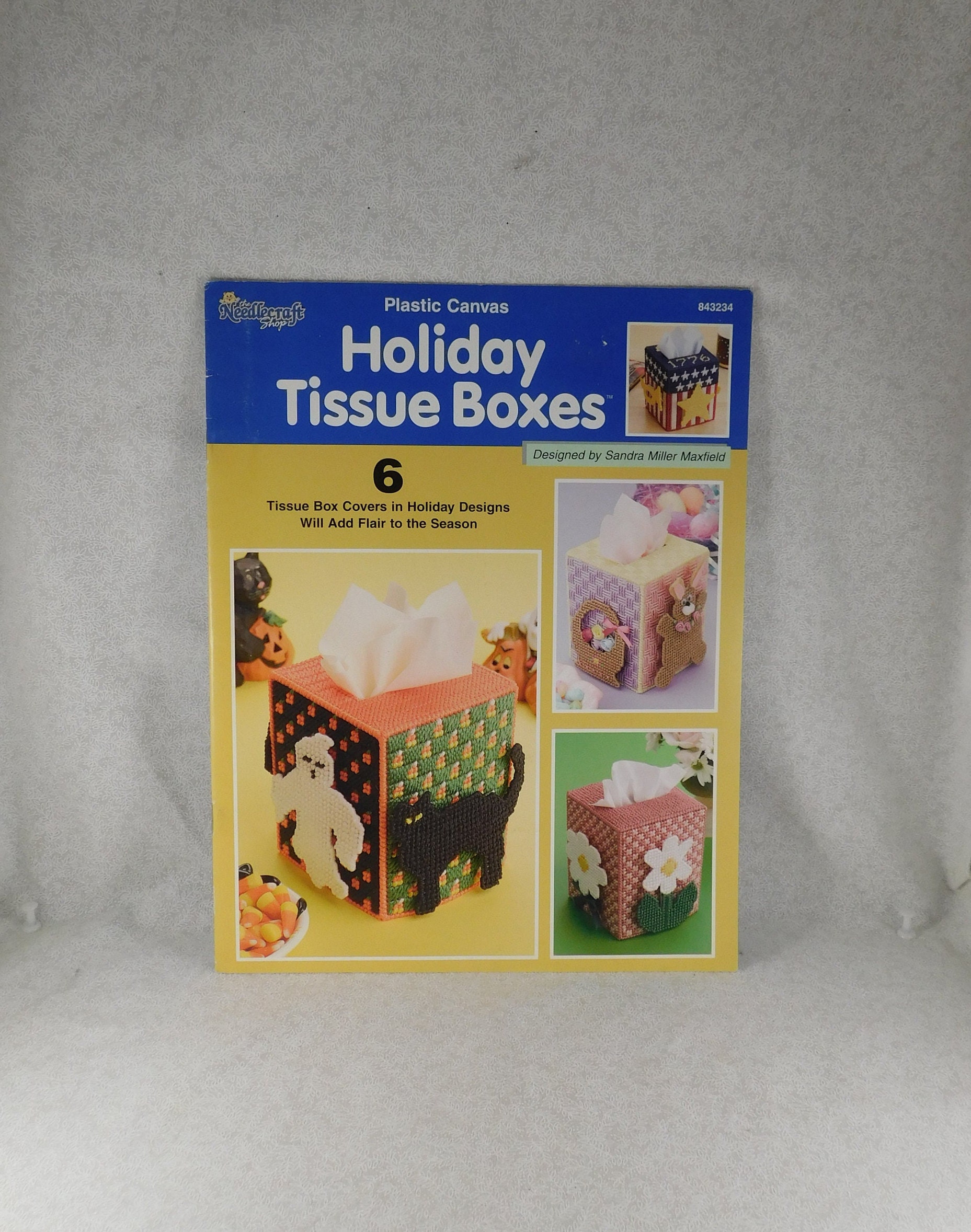 2001 holiday Tissue Boxes Plastic Canvas Leaflet 843234 by the ...