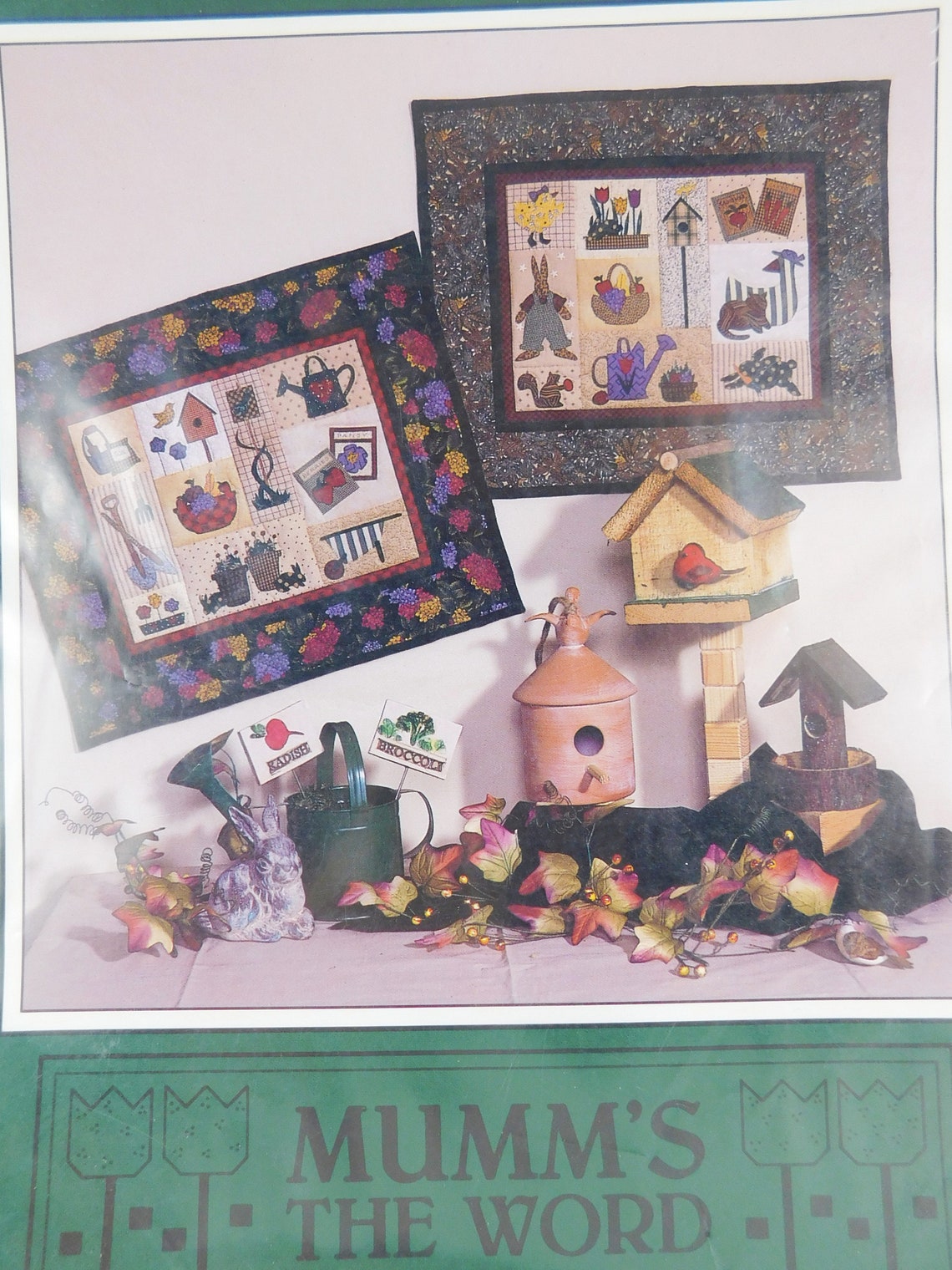 Vintage 1992 garden of Delights Wall Quilts, Two Patterns by Mumm's the ...