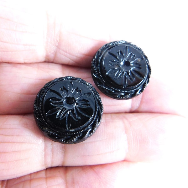 Antique Glass Buttons - Etsy