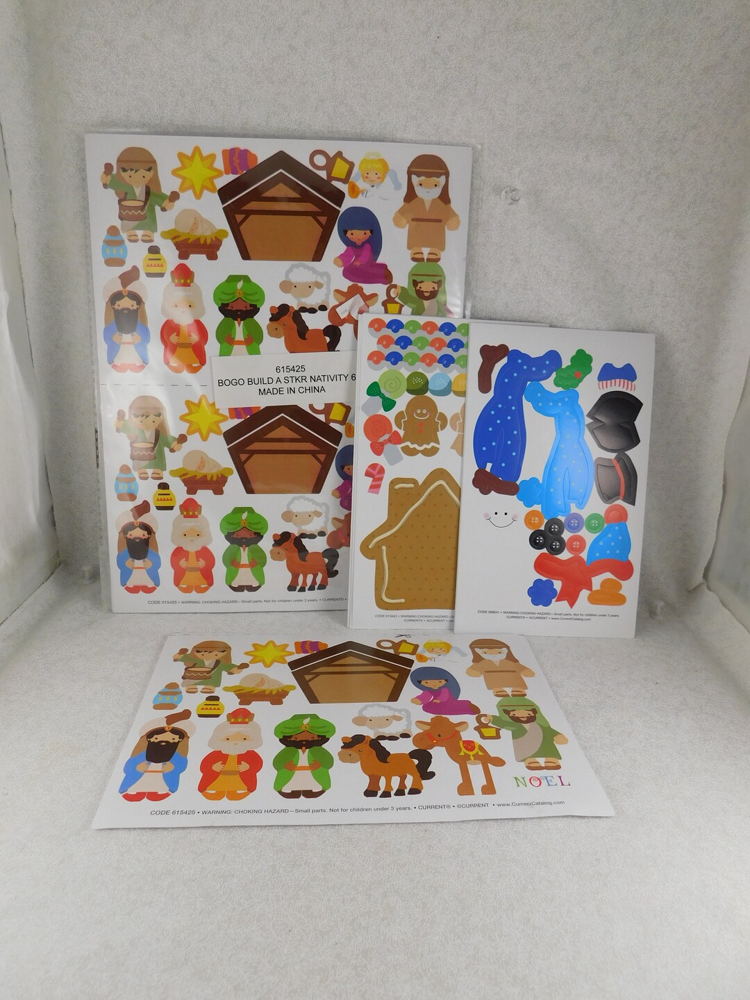 NON-VINTAGE Large Lot of Christian Nativity/gingerbread House Stickers ...