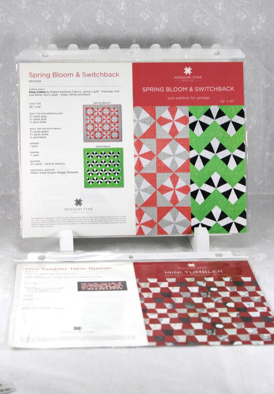 Lot of 4 Missouri Star Quilt Patterns, 2016/2017, Spring Bloom/switchback/mini Tumbler Table ...