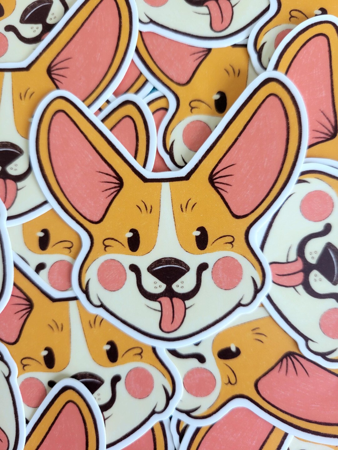 Corgi Sticker, Vinyl, Waterproof, Water Bottle Sticker, Corgi Lovers ...