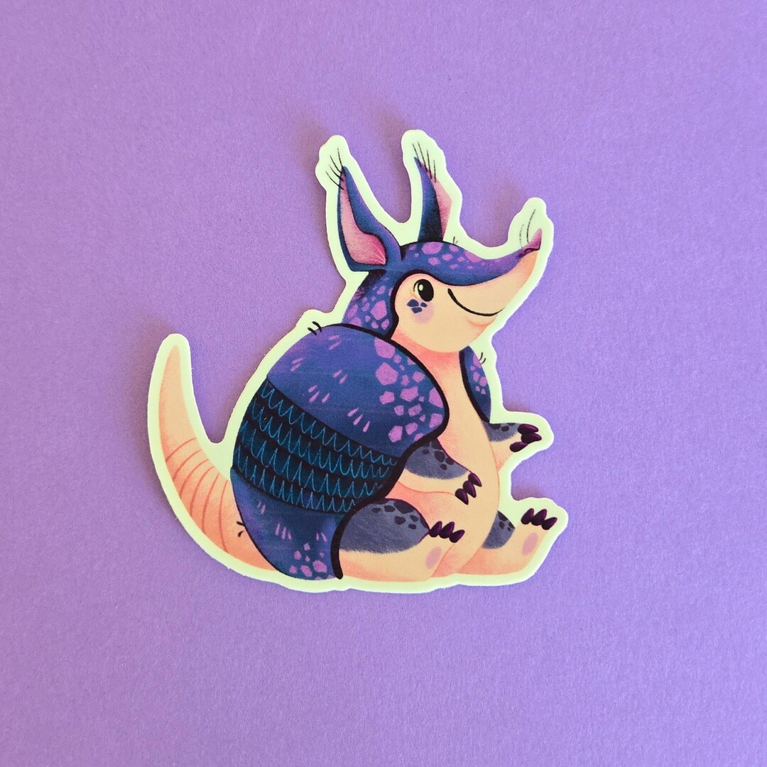 Armadillo Sticker, Vinyl, Water Bottle Sticker, Armadillo Lovers, Southwest Sticker, Laptop ...
