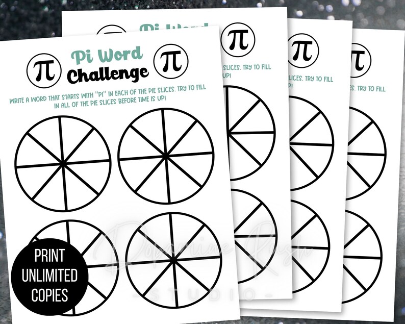 Printable Pi Day Word Challenge, Printable Pi Day Games,, March 14th ...