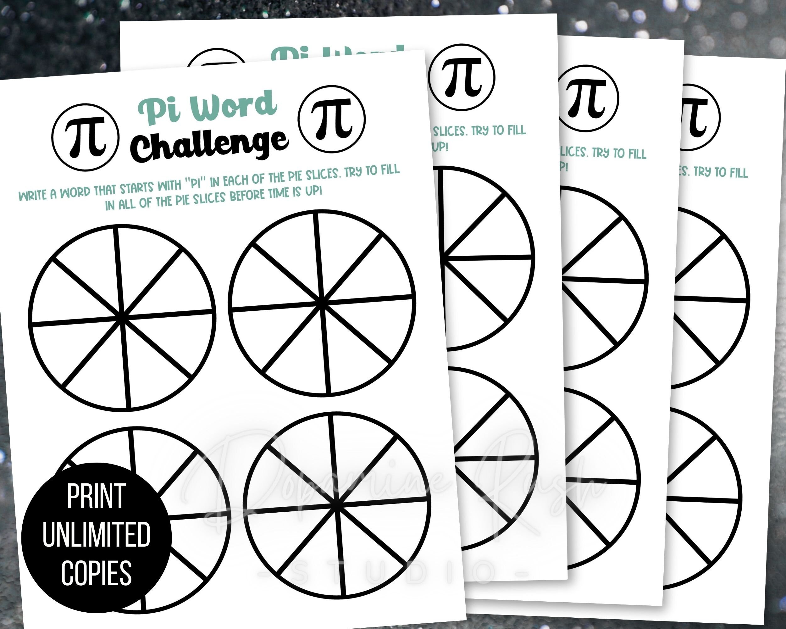 Printable Pi Day Word Challenge, Printable Pi Day Games,, March 14th ...