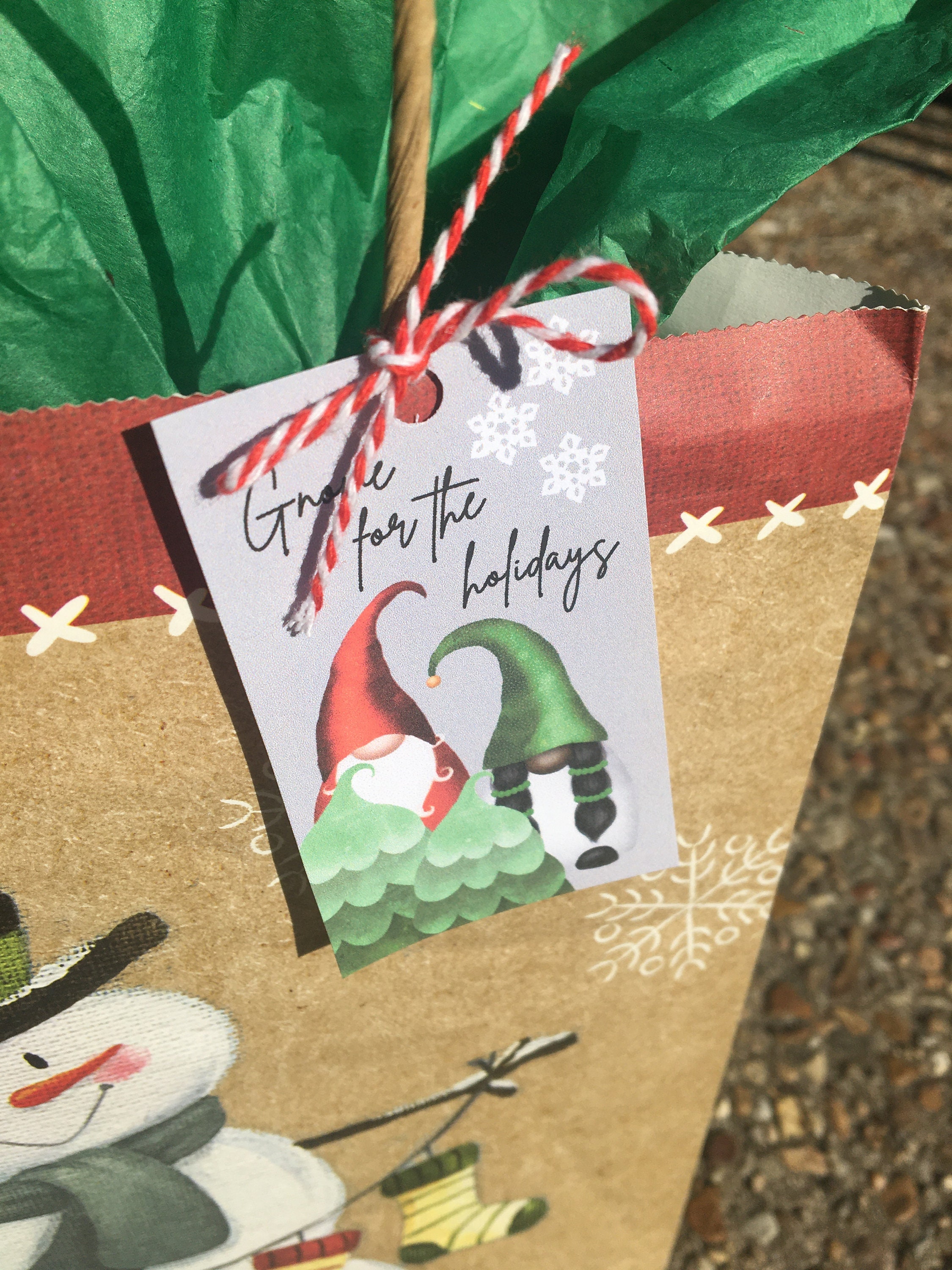 Printable Christmas Gift Tag Christmas Gnomes Gift Tag Gnome - Etsy