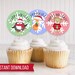 Printable Happy Holidays Cupcake Toppers Christmas Animal - Etsy