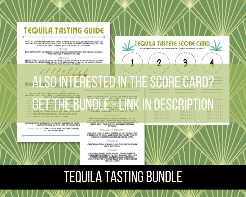 Printable Tequila Tasting Guide, Tequila Tasting Party, Tequila ...