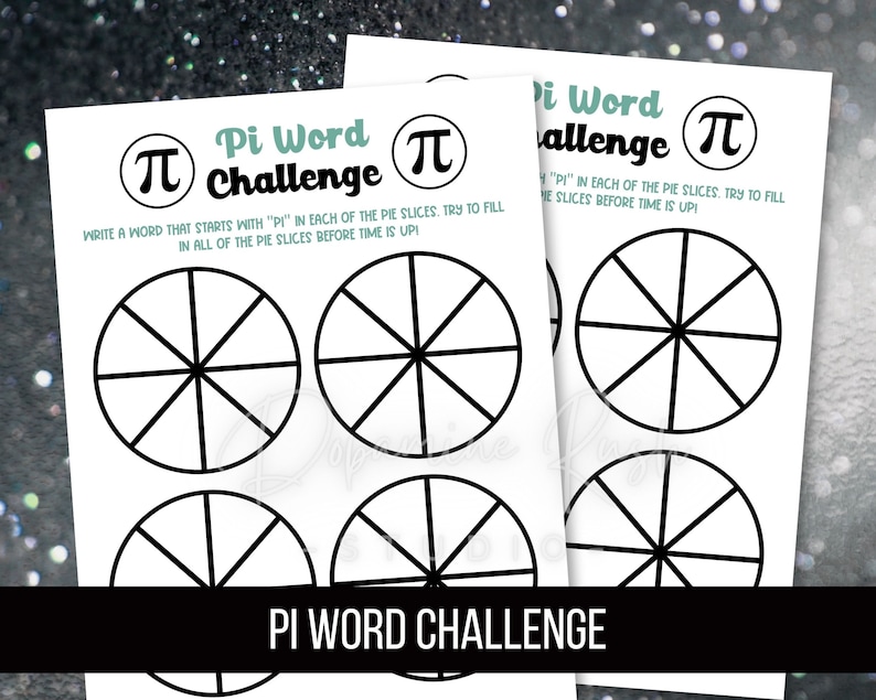 Printable Pi Day Word Challenge, Printable Pi Day Games,, March 14th ...