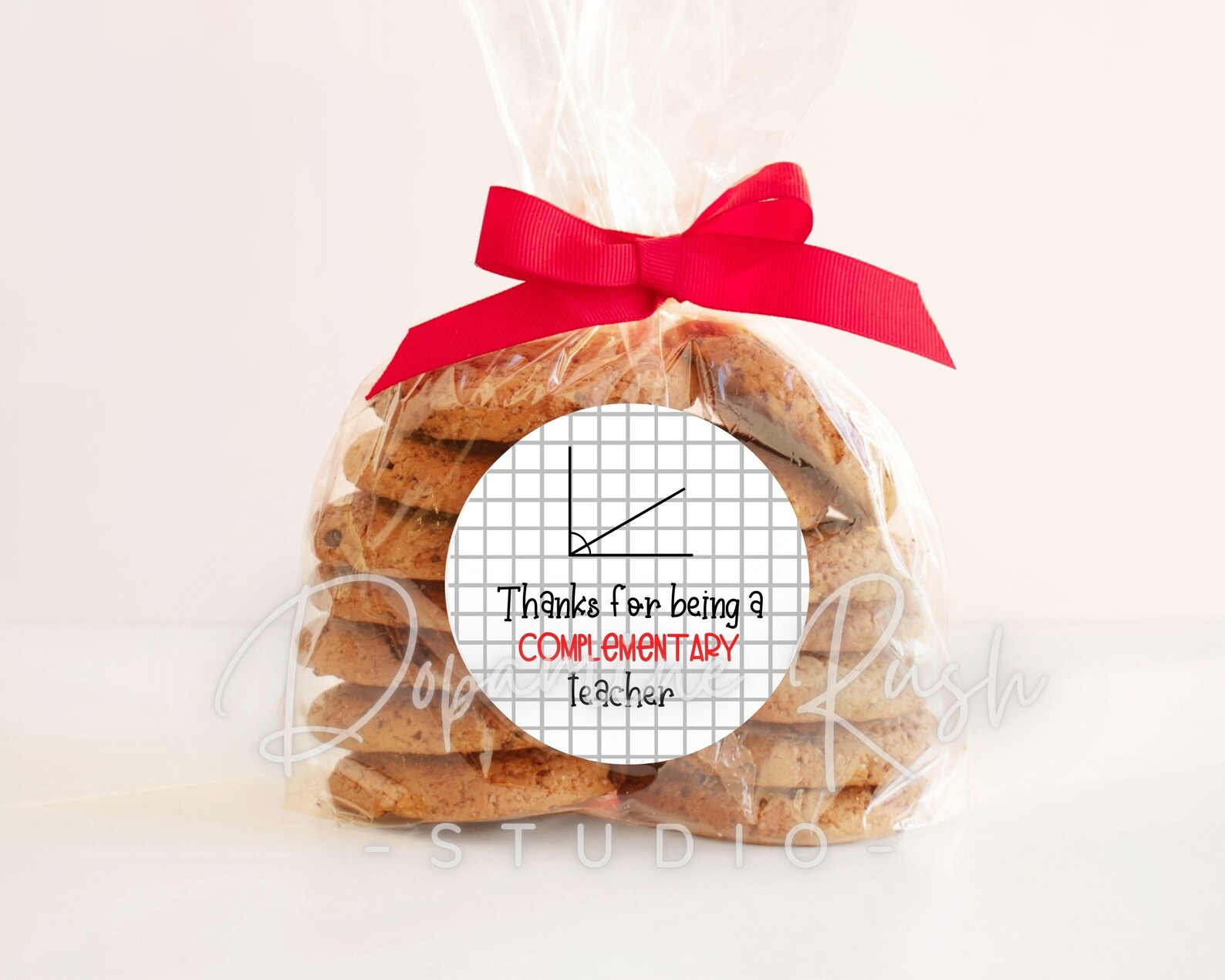 Printable Math Teacher Appreciation Cookie Tags, Thanks for Being a ...