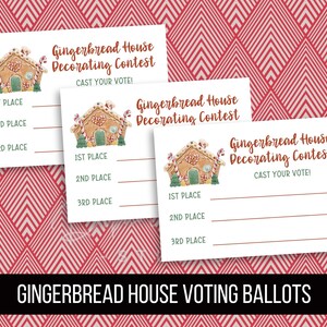 Printable Gingerbread House Voting Ballot - Etsy
