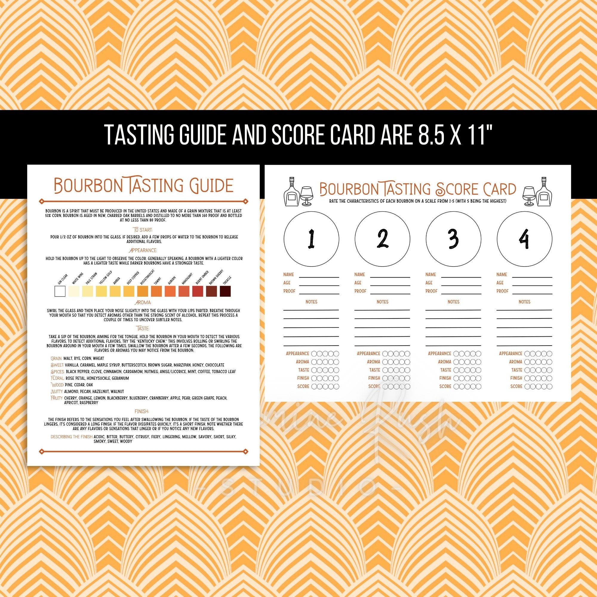 Printable Bourbon Tasting Bundle, Bourbon Tasting Party, Bourbon ...