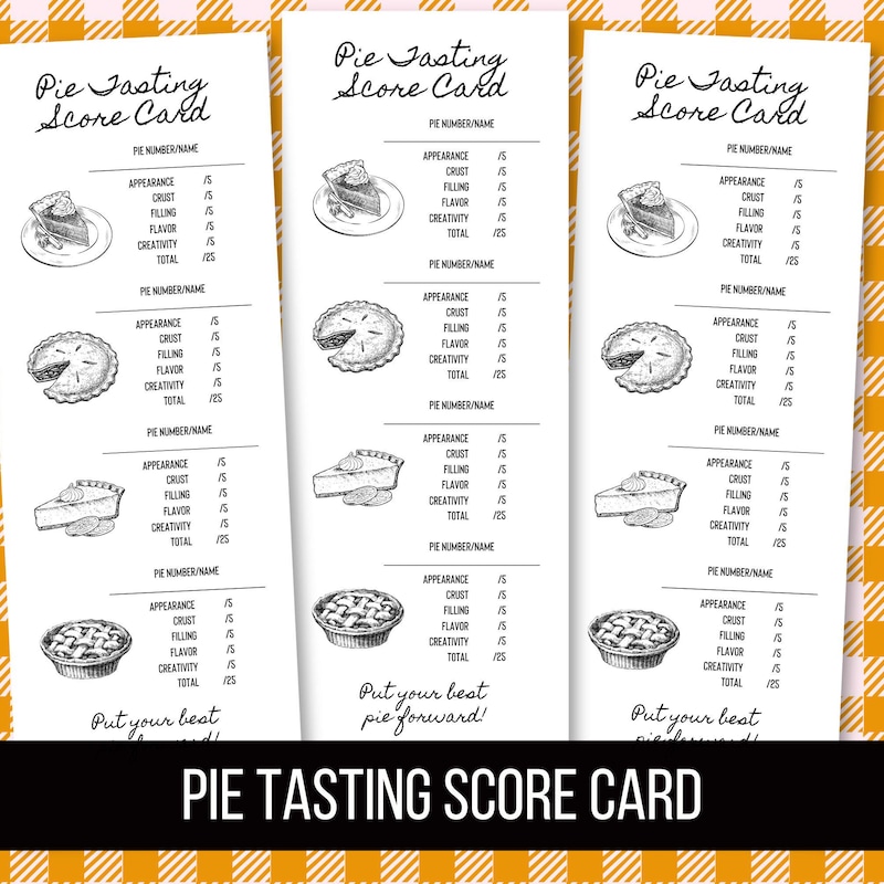 Baking Contest Score Sheet - Etsy
