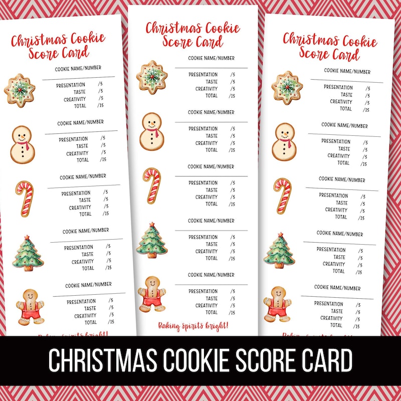 Baking Contest Score Sheet - Etsy