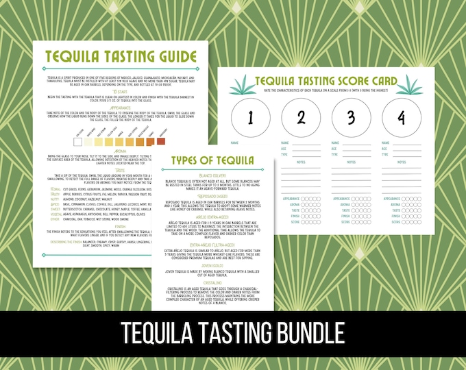 Tequila Tasting Kit Tequila Party Tequila Rating Tequila Score Card ...