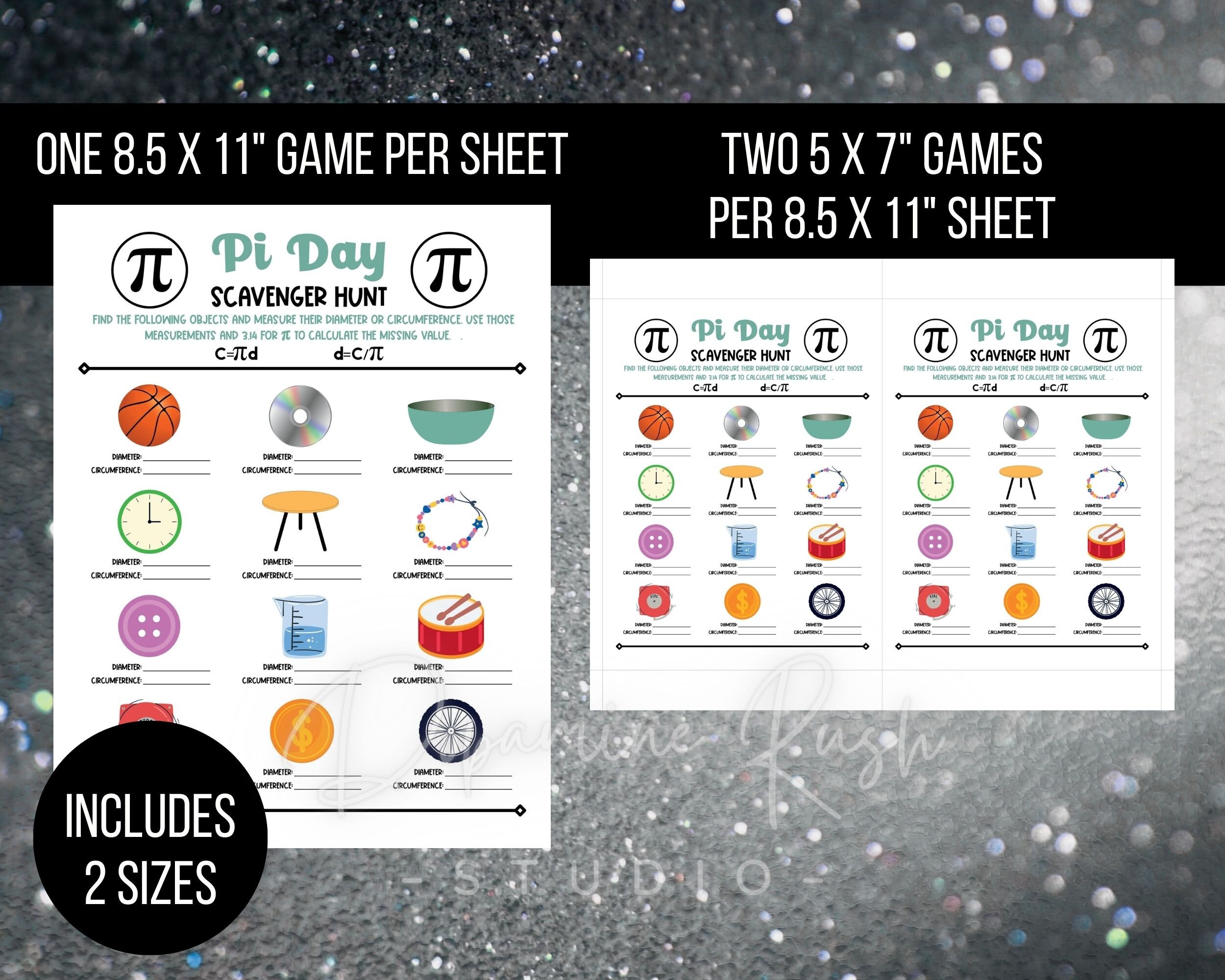 Printable Pi Day Scavenger Hunt and Math Activity, Printable Pi Day ...