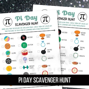 Printable Pi Day Scavenger Hunt, Printable Pi Day Games,, March 14th Pi ...