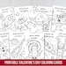 Printable Valentine’s Day Coloring Cards, Outer Space Coloring Cards ...