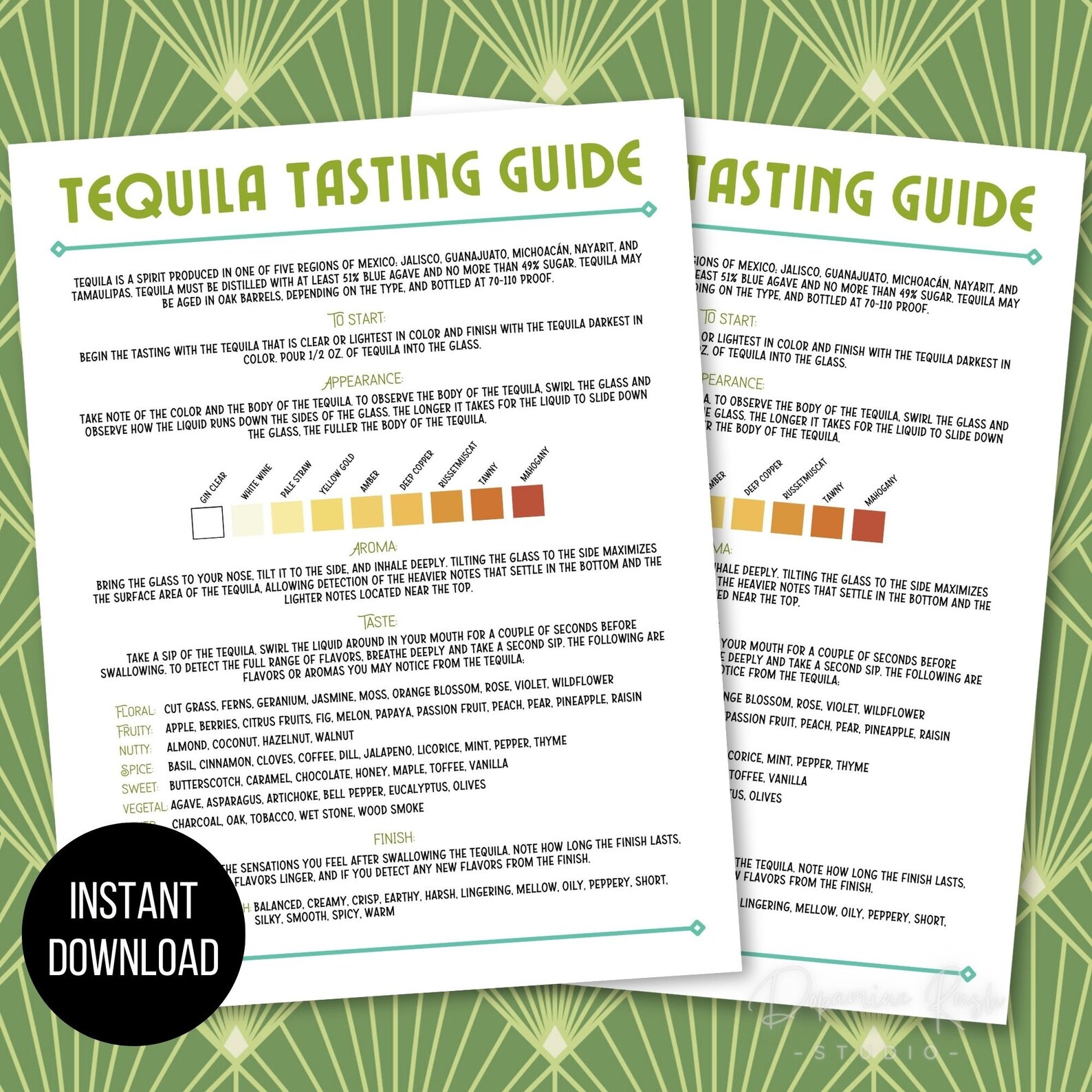 Printable Tequila Tasting Guide, Tequila Tasting Party, Tequila ...