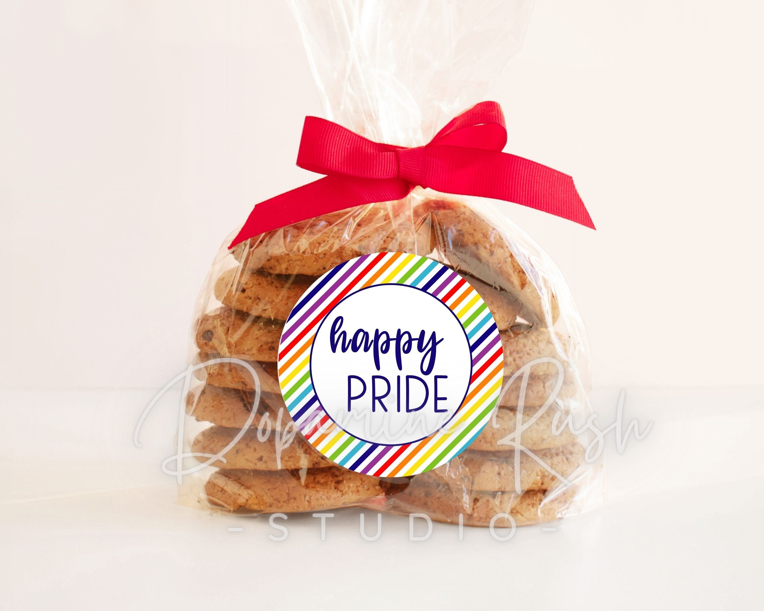 Printable Pride Round 2" Cookie Tags, Happy Pride Cupcake Toppers ...