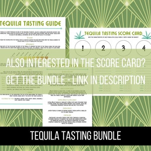 Printable Tequila Tasting Score Card for 4 Tequilas, Tequila Tasting ...
