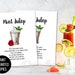 Printable Self-serve Mint Julep Cocktail 8x10 Sign, Cocktail Recipe ...