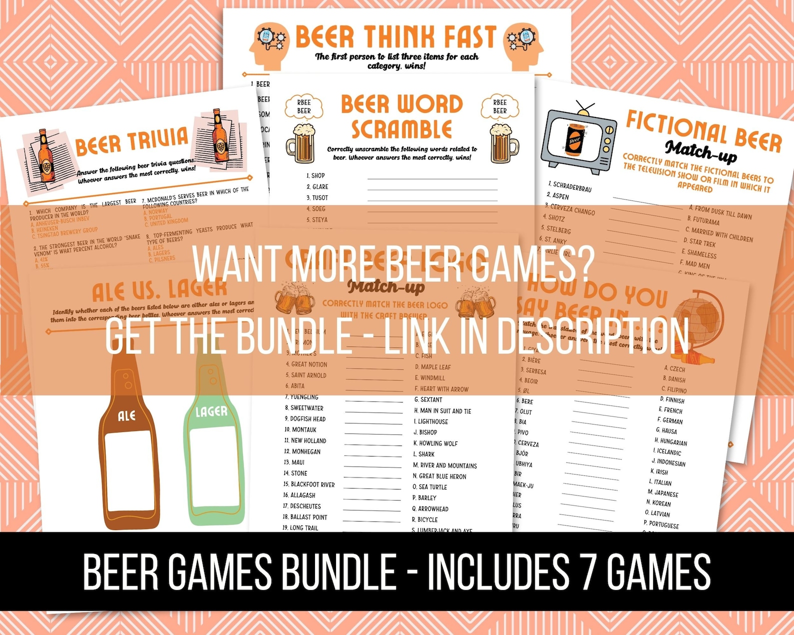 Printable Beer Trivia, Beer Games, Downloadable Beer Games, Bar Trivia ...