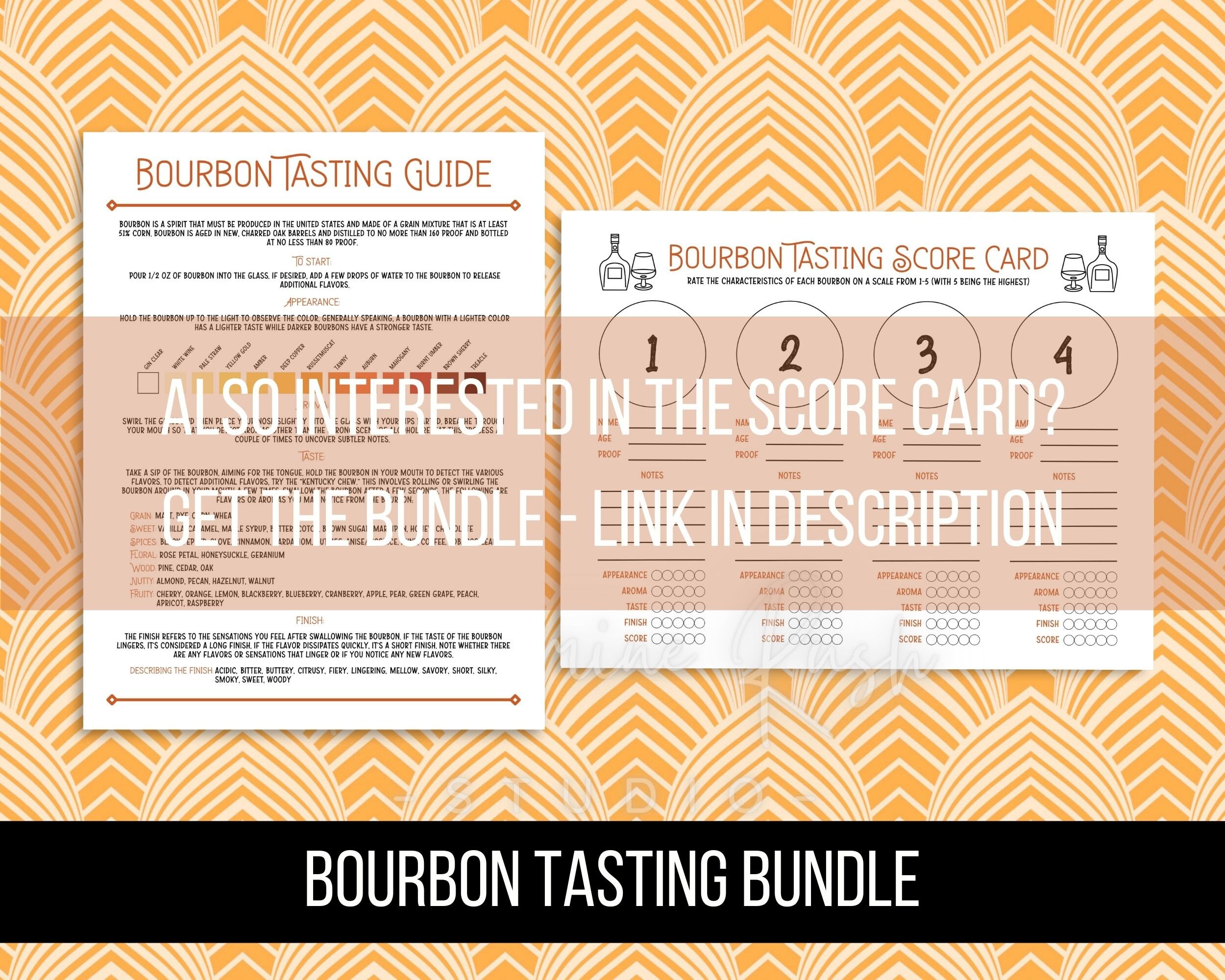 Printable Bourbon Tasting Guide, Bourbon Tasting, Bourbon Tasting Party ...