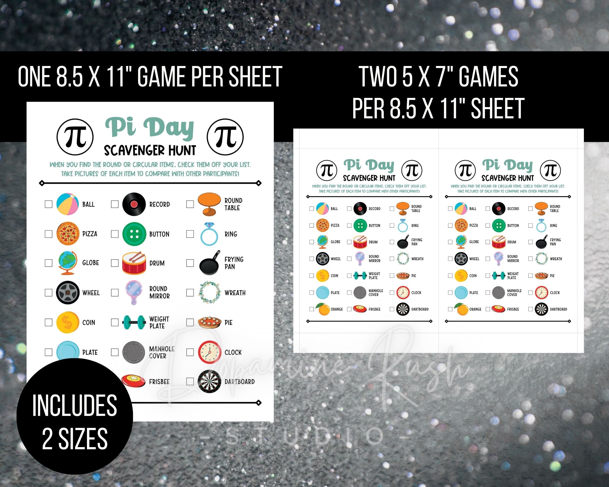 Printable Pi Day Scavenger Hunt, Printable Pi Day Games,, March 14th Pi ...