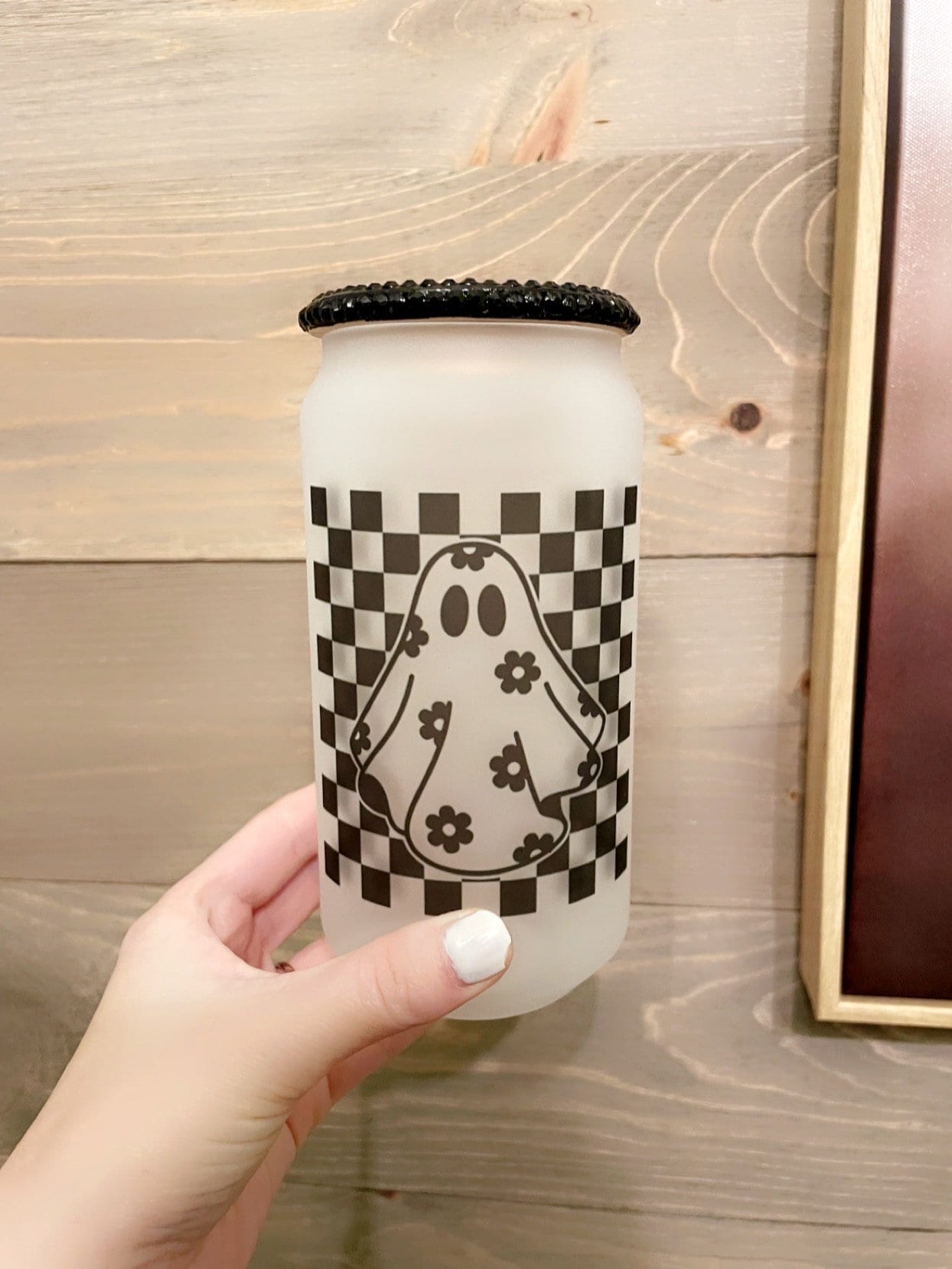 Checkard Board Ghost Cup for Halloween Ghost Cup With Checkard Board ...