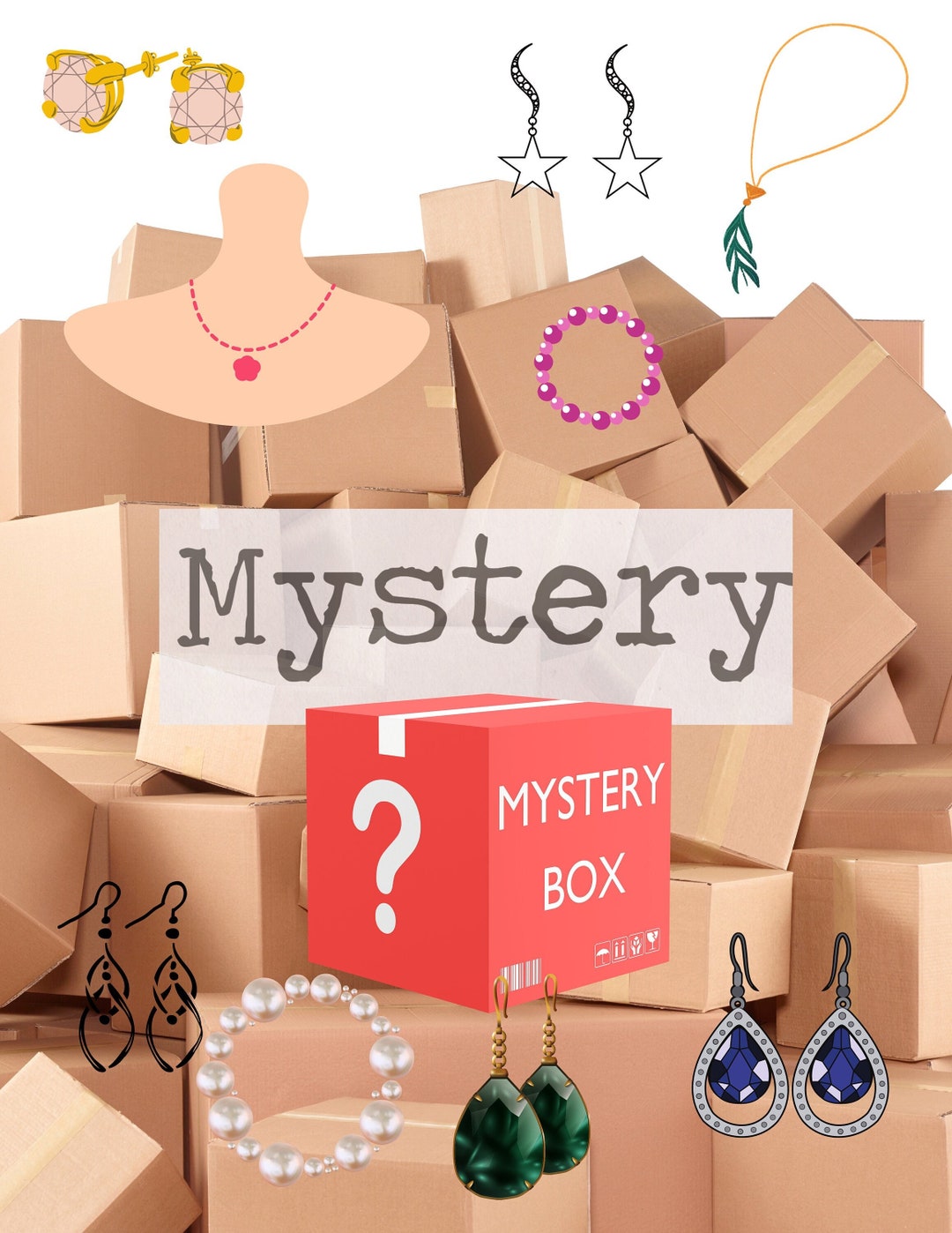 Custom Themed Mystery Boxes Surprise Bags Gifts Jewelry Mixed - Etsy