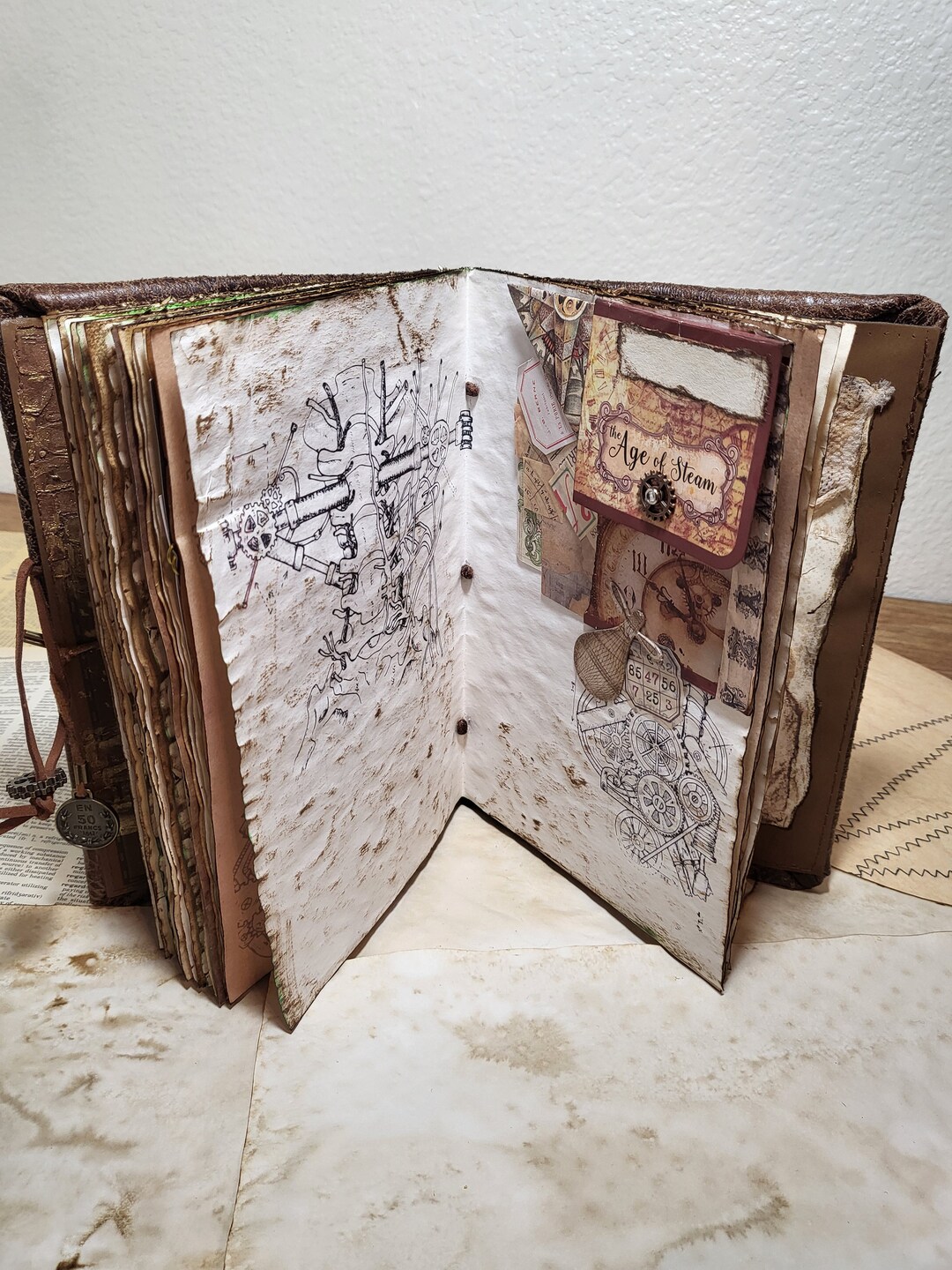 Unique Junk Journal Handmade Steampunk Diary Note Book Smash Book ...