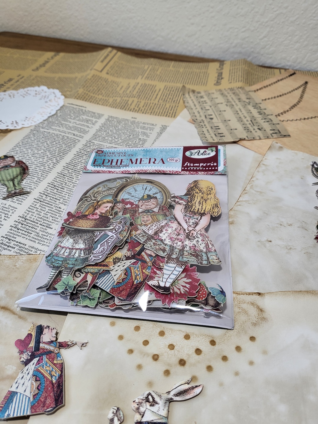Alice in Wonderland Stickers: Stamperia Ephemera Embellishments - Etsy